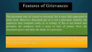 Features and Forms of Grievances | PPTX