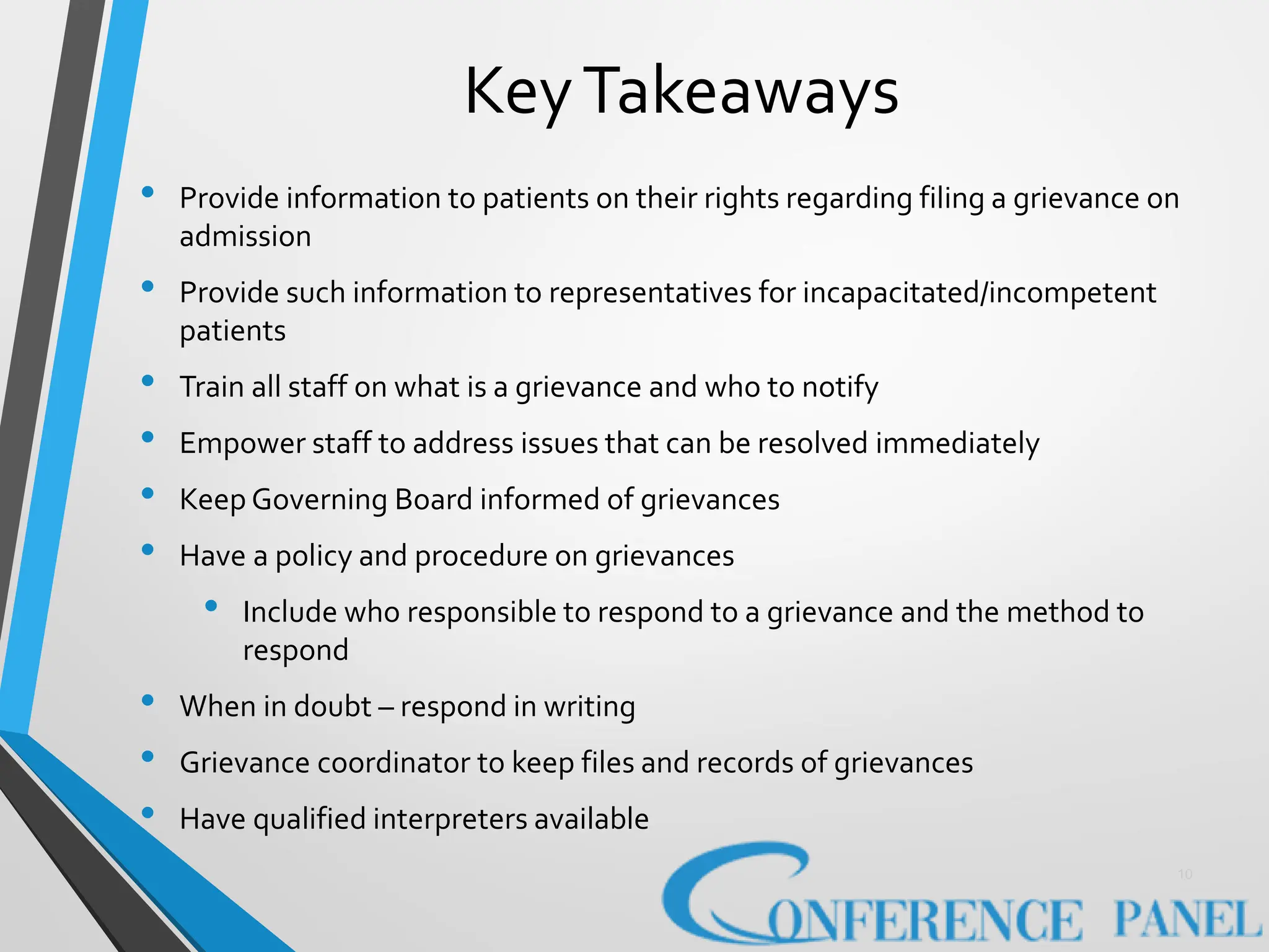 Grievances and Complaints 2024 Compliance with the CMS CoPs, Joint ...