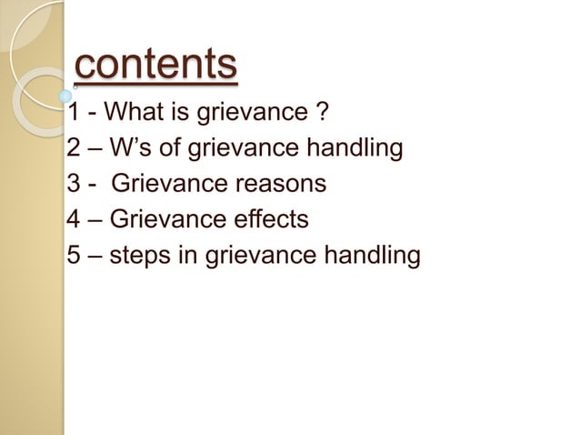 Grievances and guidelines for handling grievances | PPTX | Human ...