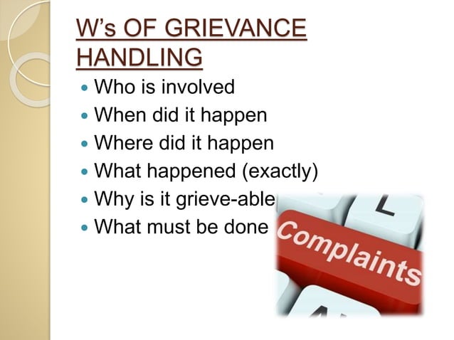 Grievances and guidelines for handling grievances | PPTX | Human ...