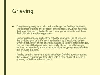Elements of Effective Grieving | PPT