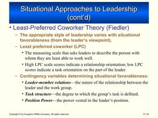 Griffinchap17leadershipstyles 100101095639-phpapp01 | PPT