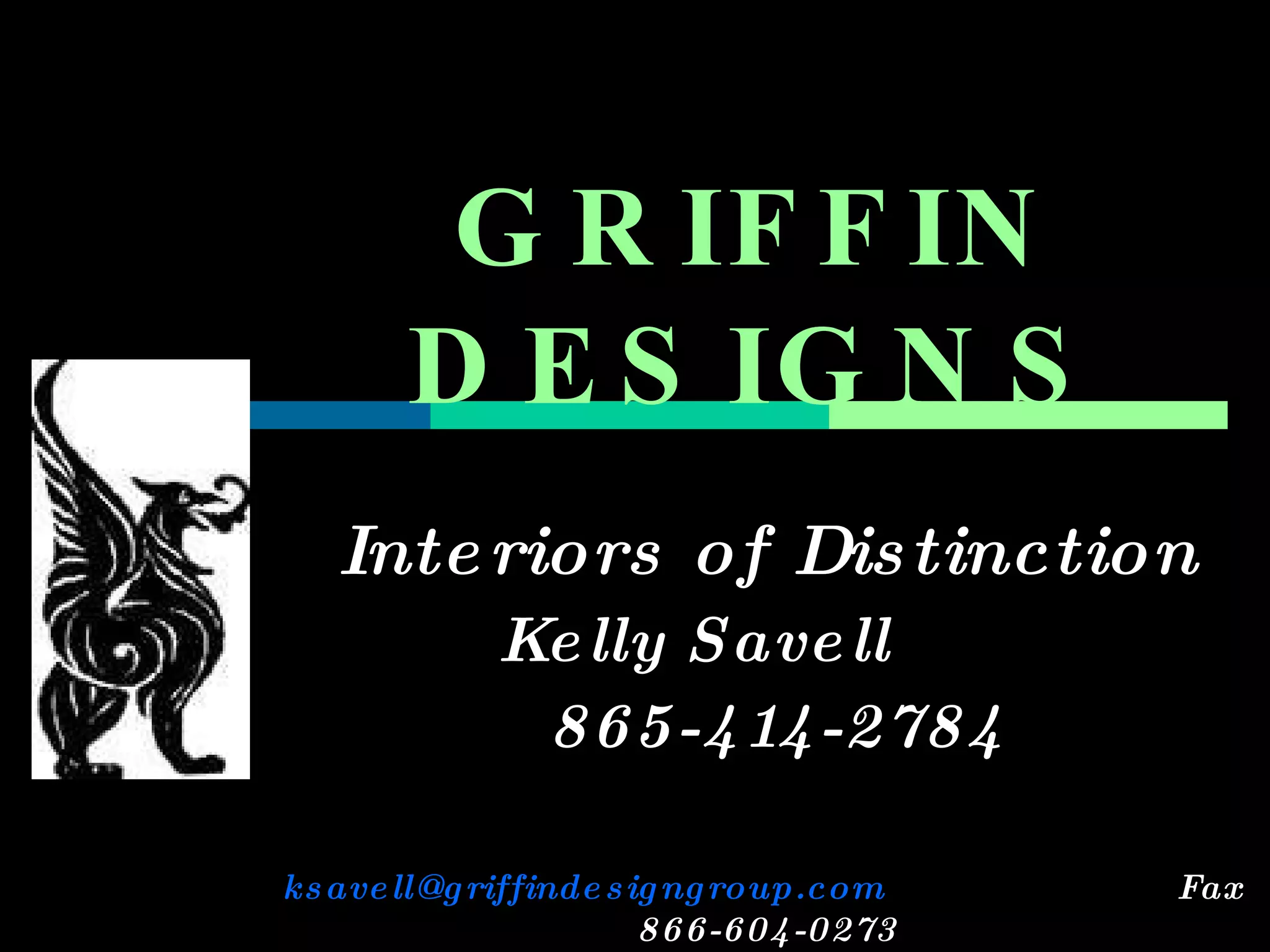 Griffin Designs Portfolio | PPT