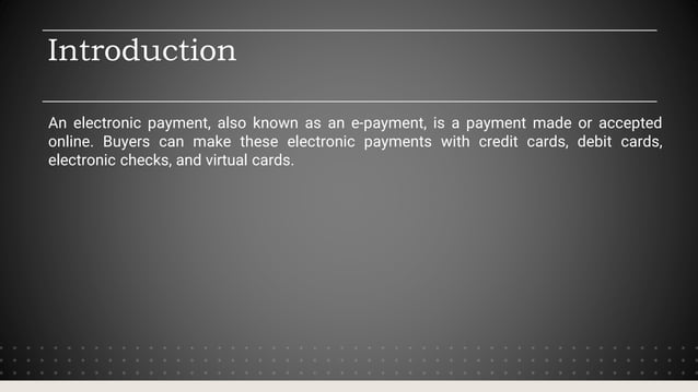 Introduction to B2B Electronic Payments | PPTX | Credit Cards | Personal Debt
