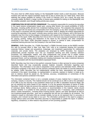 Griffin Securities reiterates Unilife Corp ($UNIS) target with $10.50 ...