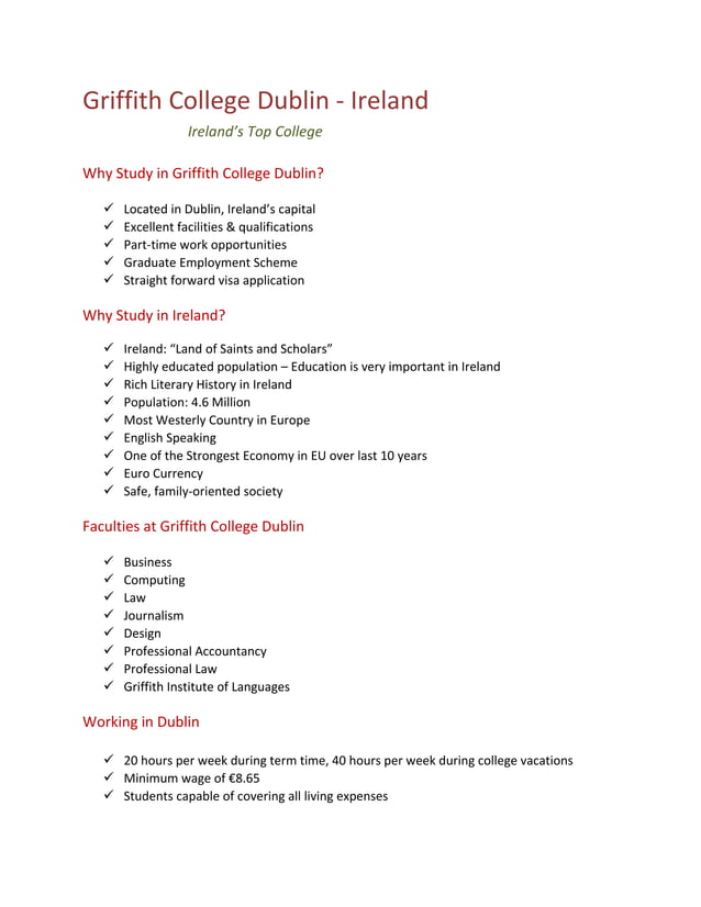 Griffith college dublin | PDF