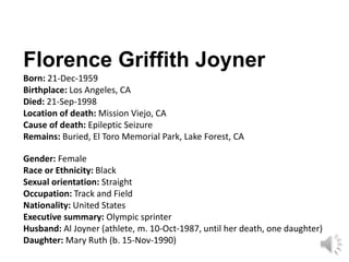 Griffith joyner vimina | PPT