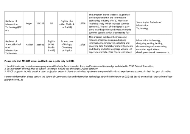 Griffith sciences pathway programs overview | PPT