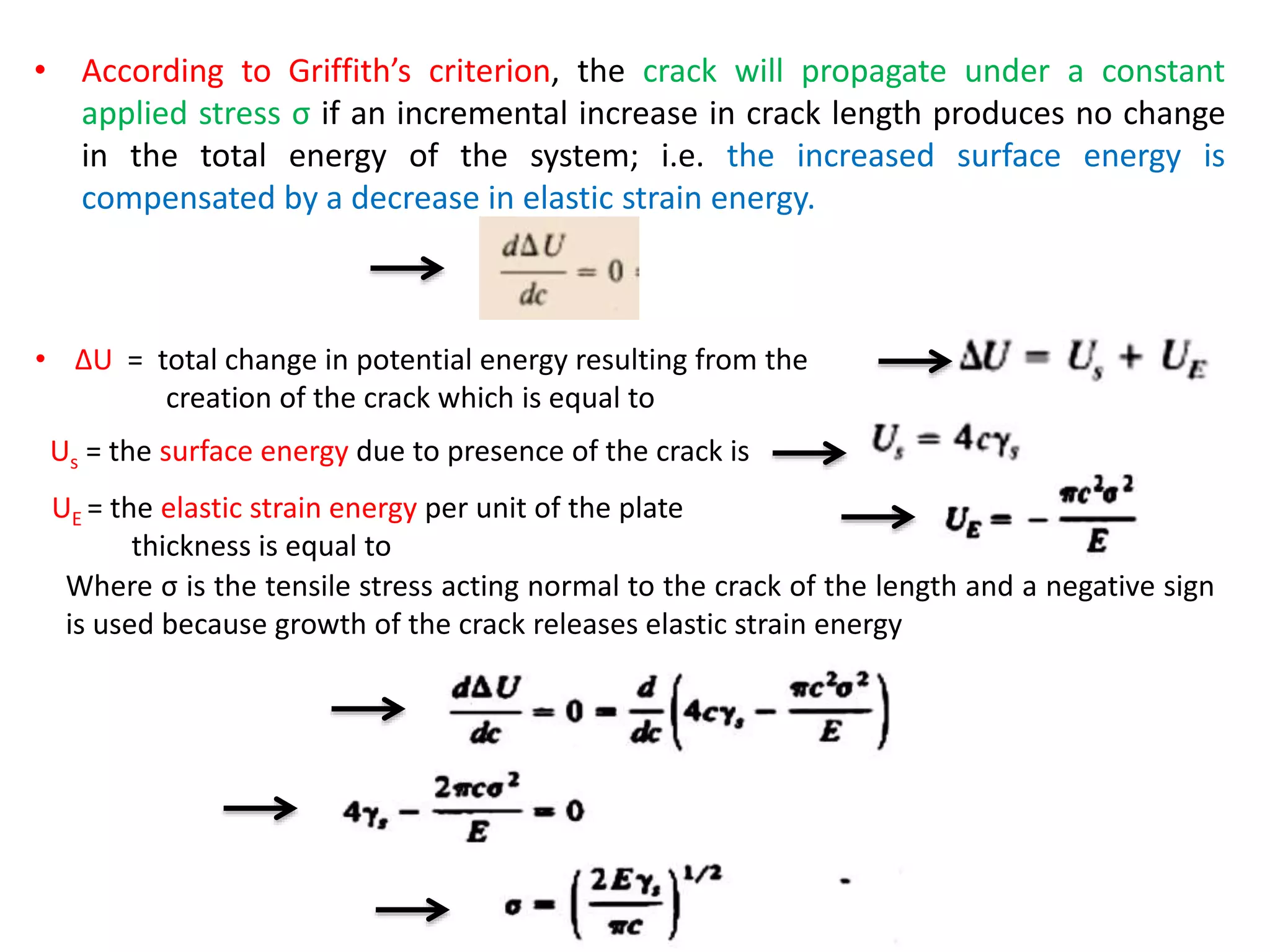 Fracture Mechanics & Failure Analysis: Griffith theory of brittle fracture | PPTX