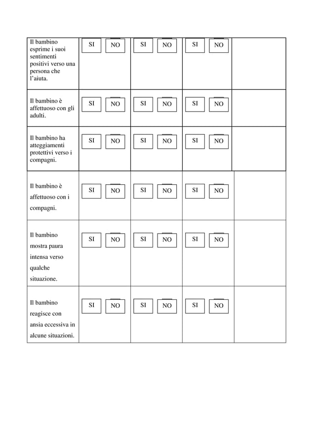 Griglia bambino autistico | PDF