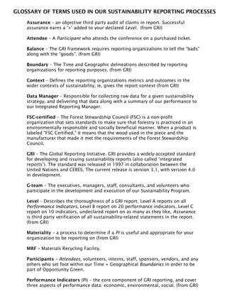 Global Reporting Initiative glossary | PDF