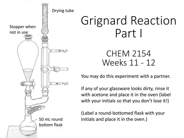 Grignard_Organic chemistry laboratory_2 part lab | PPT