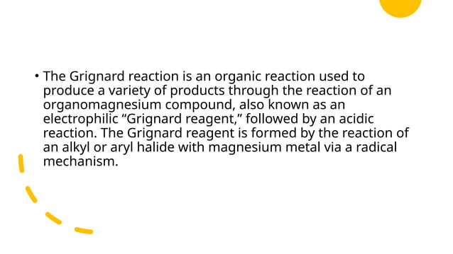 GRIGNARD'S REAGENT PREPARATION AND IT'S USES .pptx | Chemistry | Science