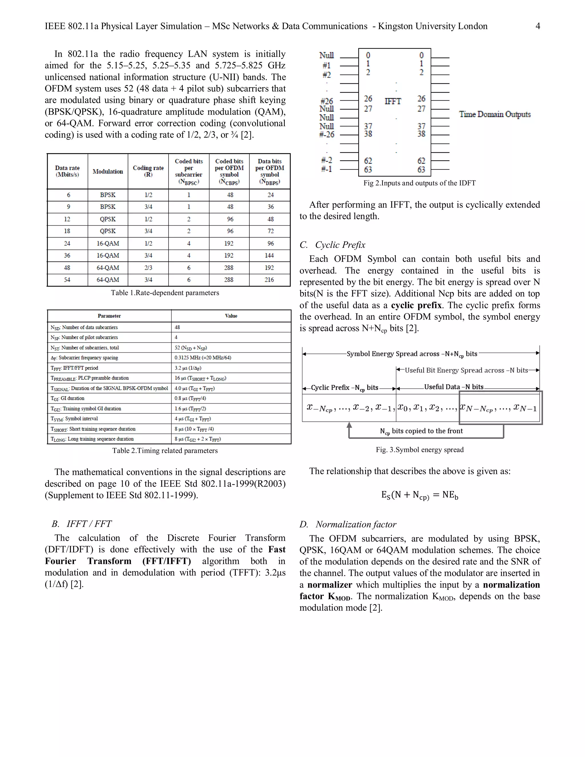 Ieee 80211a Physical Layer Simulation Pdf Computer Networking Computing