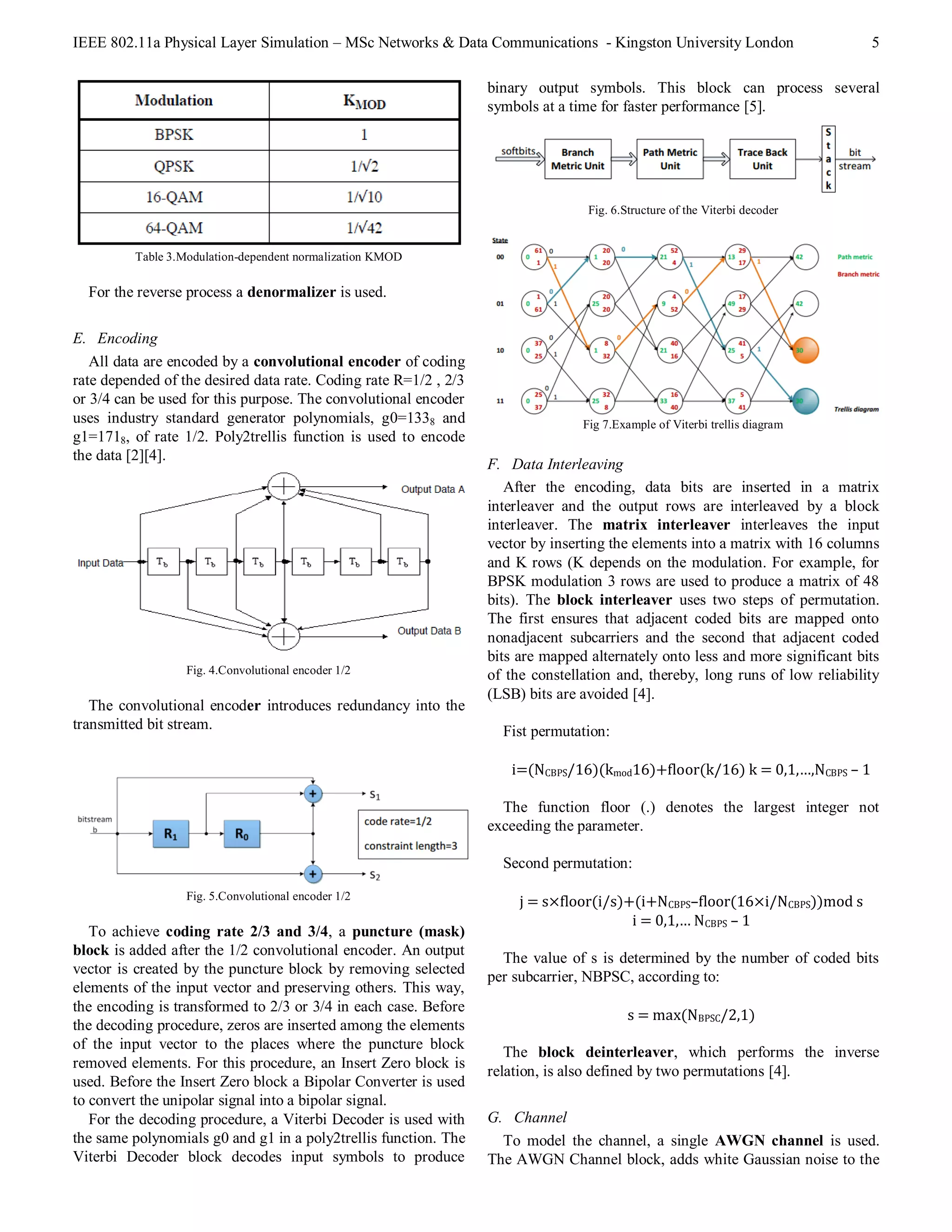 Ieee 80211a Physical Layer Simulation Pdf Computer Networking Computing