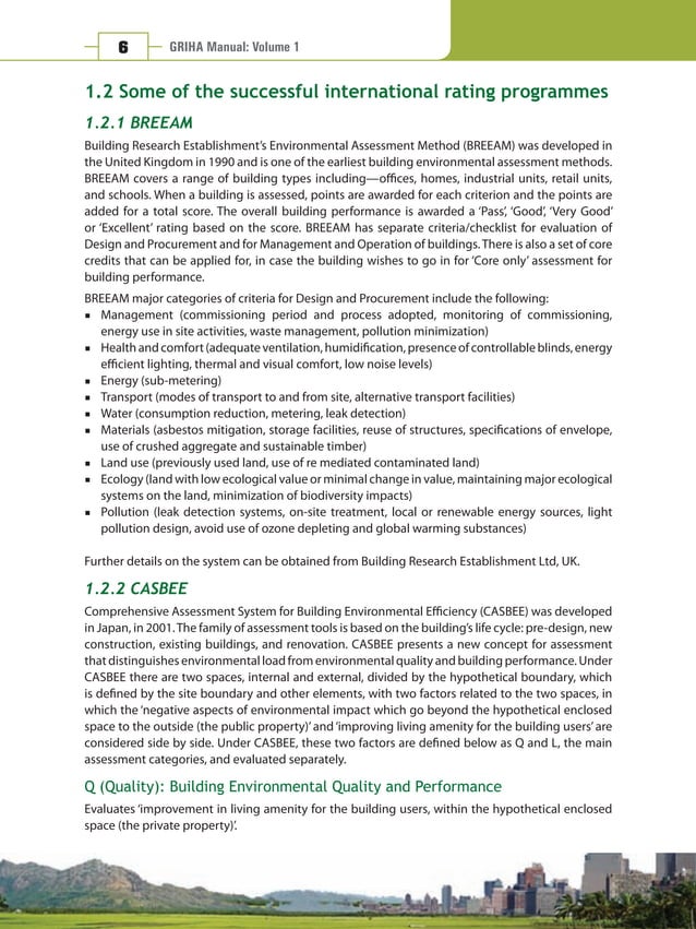 GRIHA discription about green building rating system | PDF
