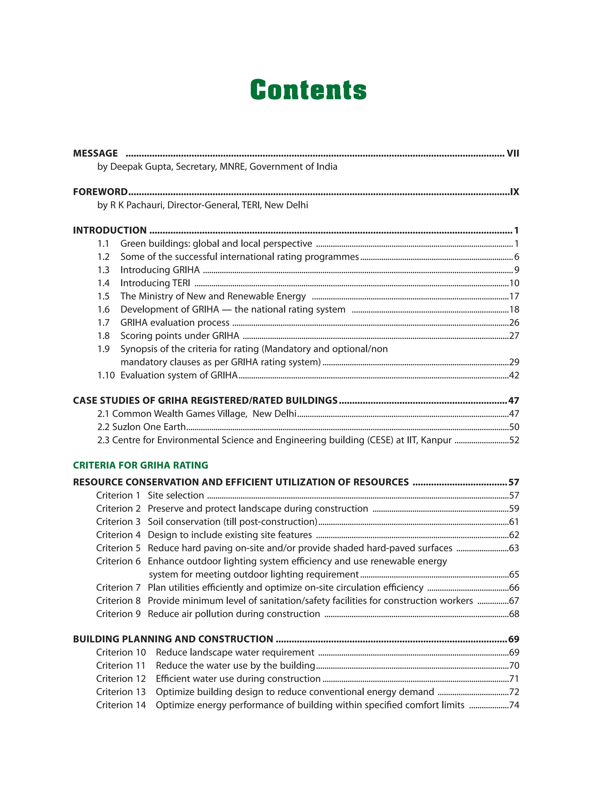 GRIHA study of green building rating systems | PDF