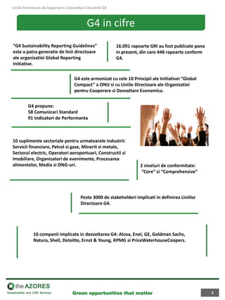 Liniile Directoare G4 ale Global Reporting Initiative | PDF