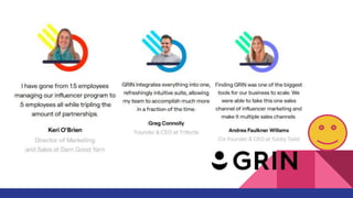 GRIN - Influencer Marketing Software Company | PPTX