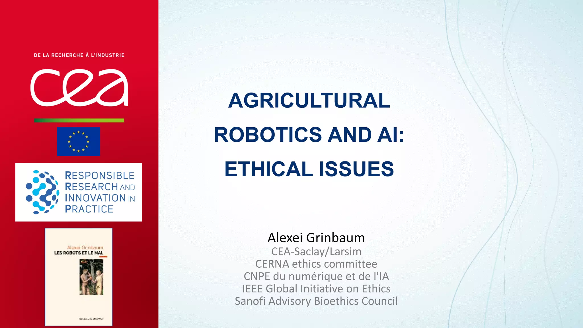 Agricultural Robotics: ethical and social questions | PDF