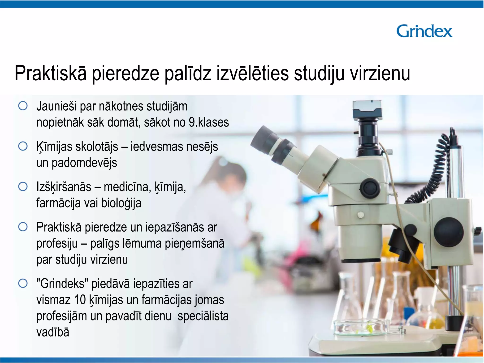 "Grindeks" Profesiju dienas skolēniem | PDF