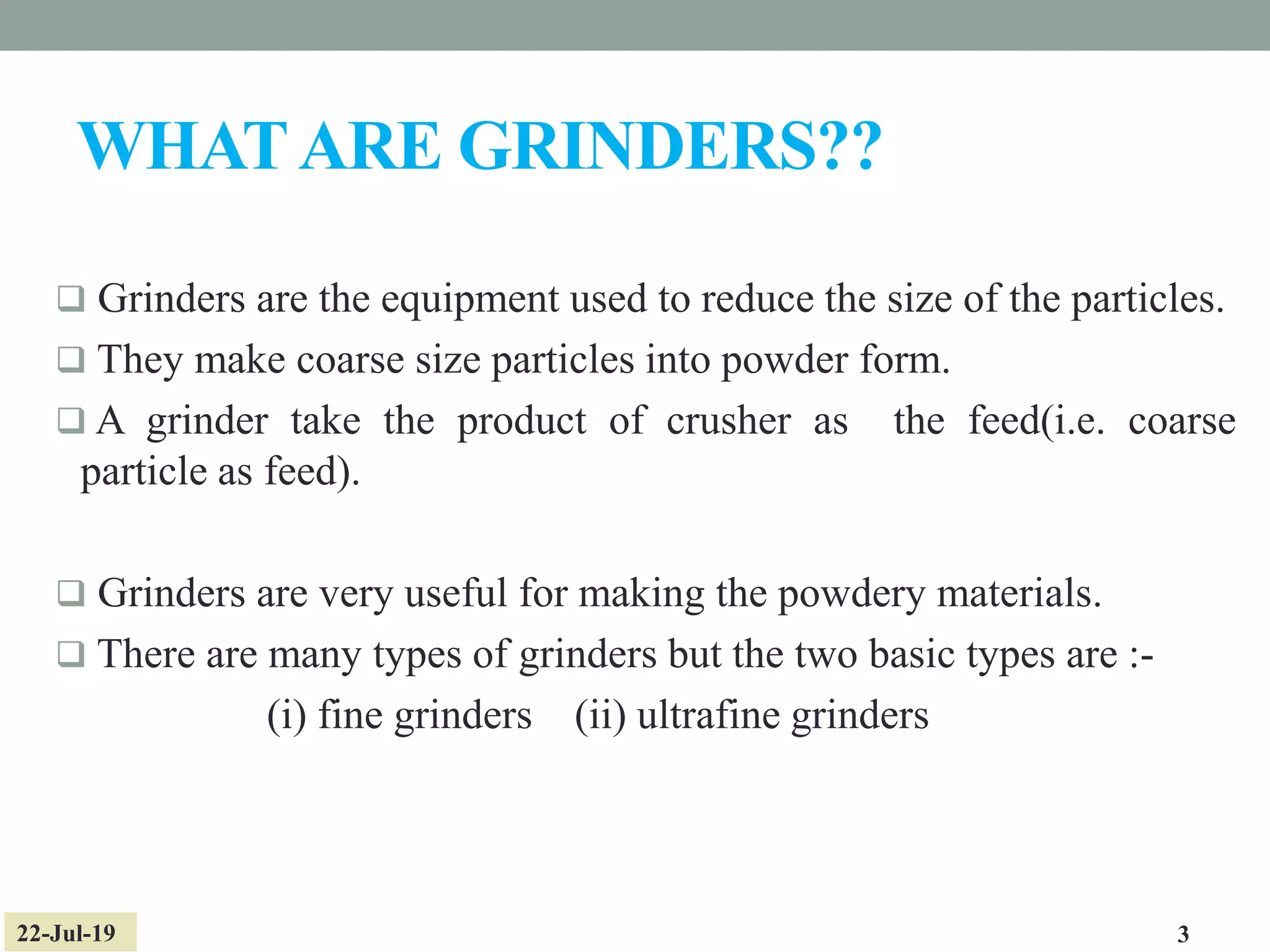 Grinders | PPTX