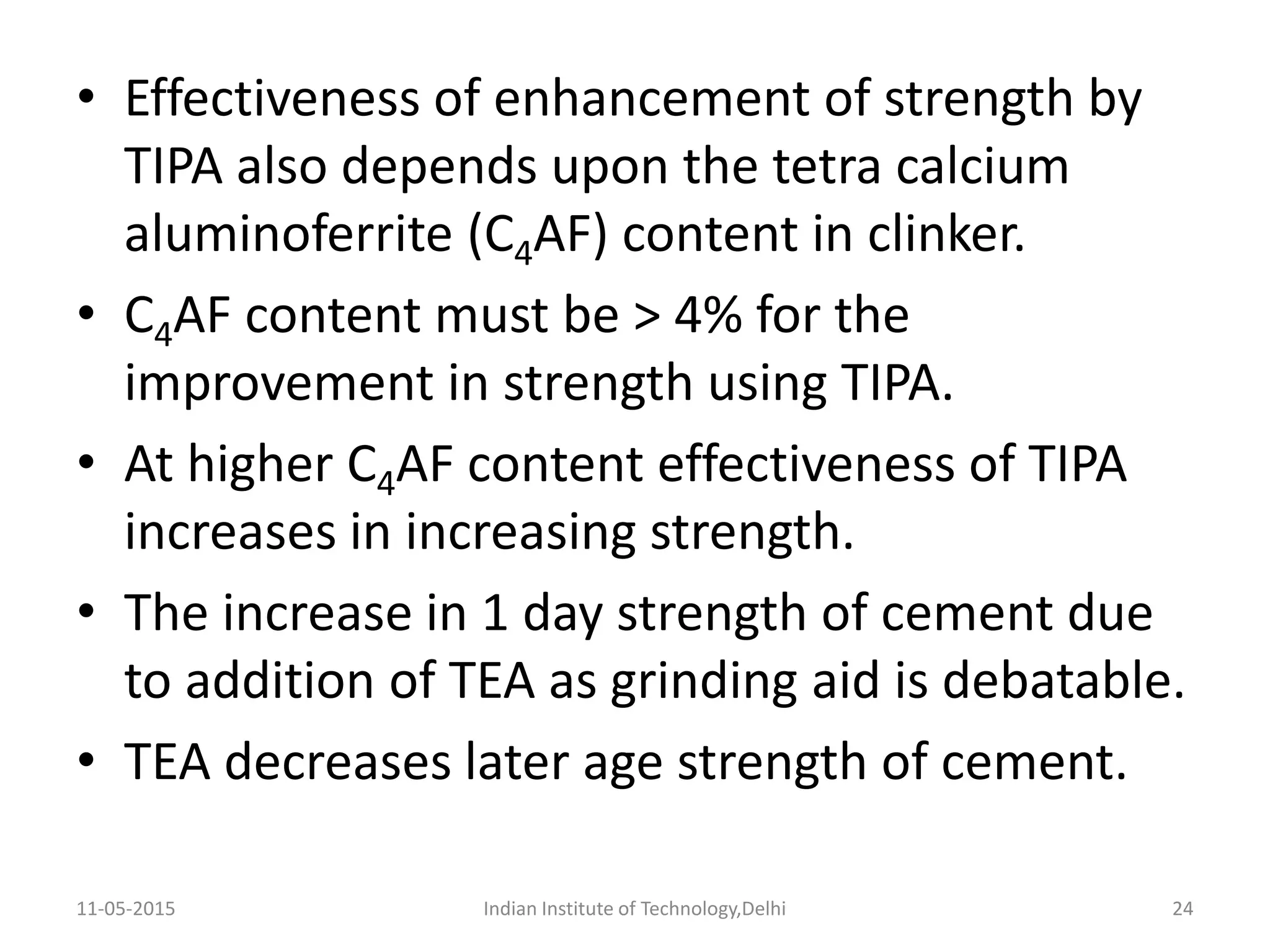 Grinding Aids for Cement | PPTX