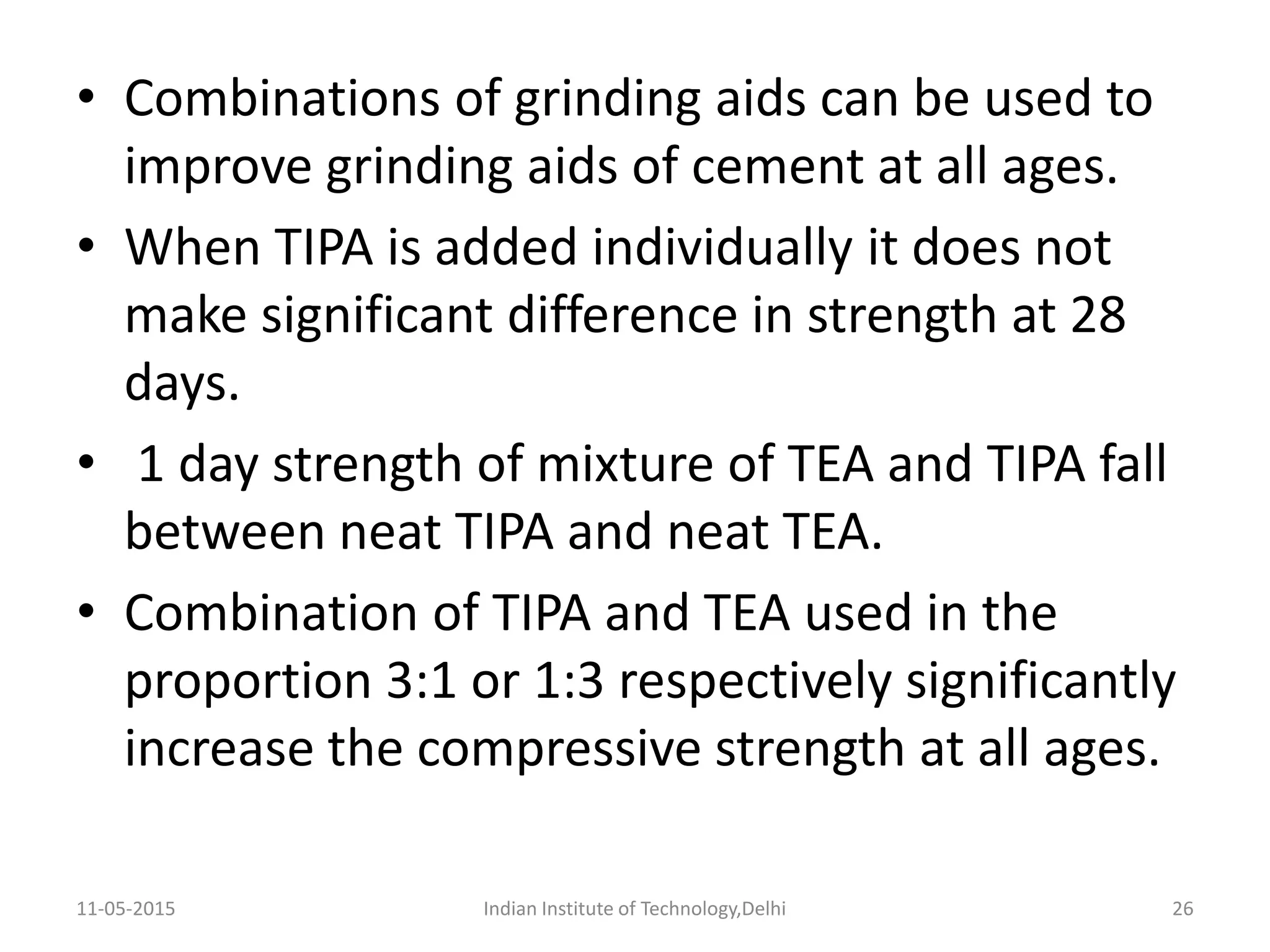 Grinding Aids for Cement | PPTX