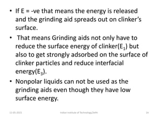 Grinding Aids for Cement | PPTX