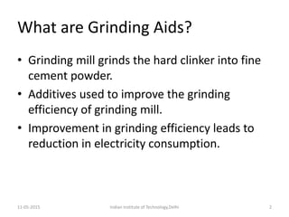 Grinding Aids for Cement | PPTX