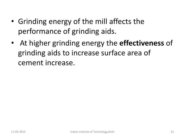 Grinding Aids for Cement | PPTX