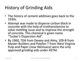 Grinding Aids for Cement | PPTX