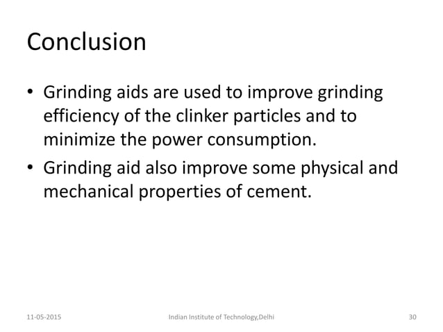 Grinding Aids for Cement | PPTX
