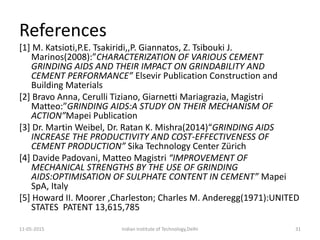 Grinding Aids for Cement | PPTX