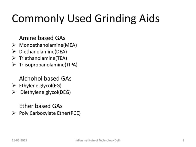 Grinding Aids for Cement | PPTX