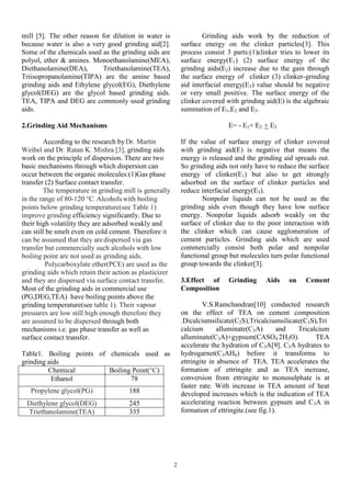 Grinding Aids for cement-Term Paper | PDF
