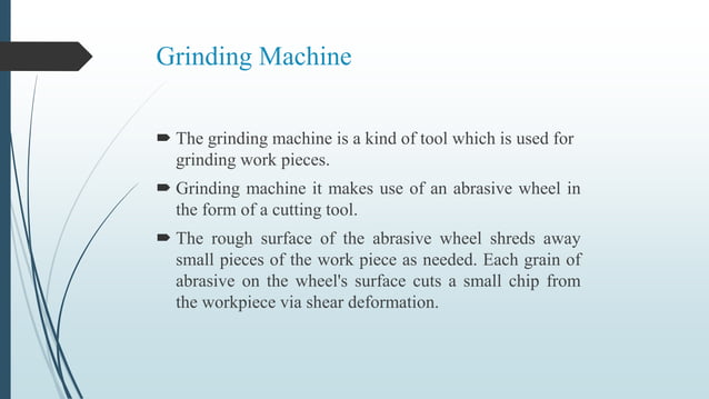 Grinding machine | PPTX