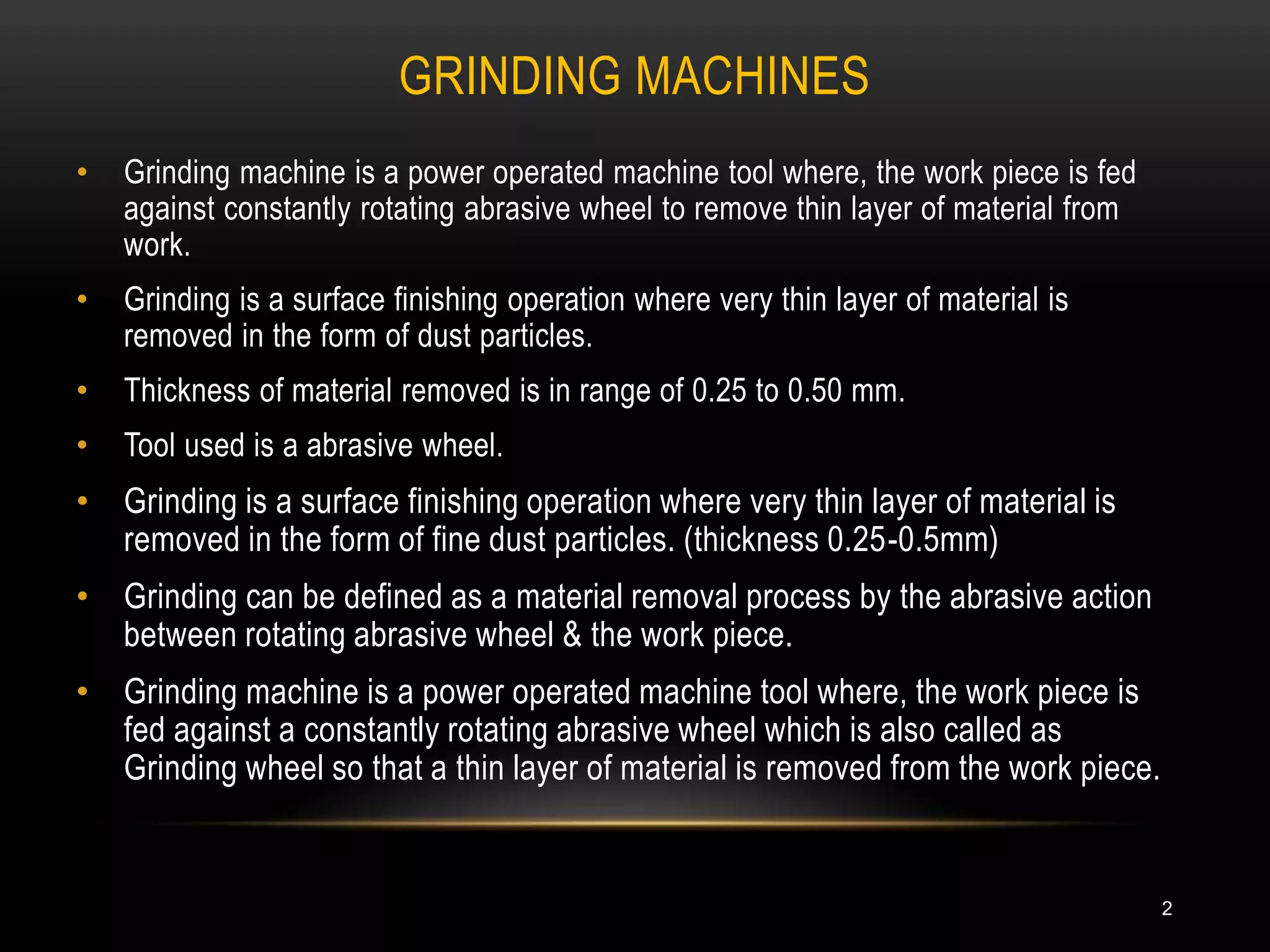 Grinding Machine PPT | PPT