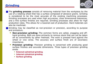 Grinding machines and abrasives | PPT