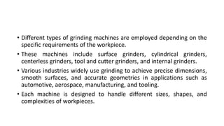 TYPES OF FINISHING GRINDING SURFACE GRINDIN | PPTX