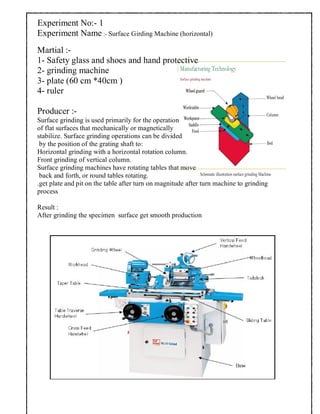 Grinding report | PDF