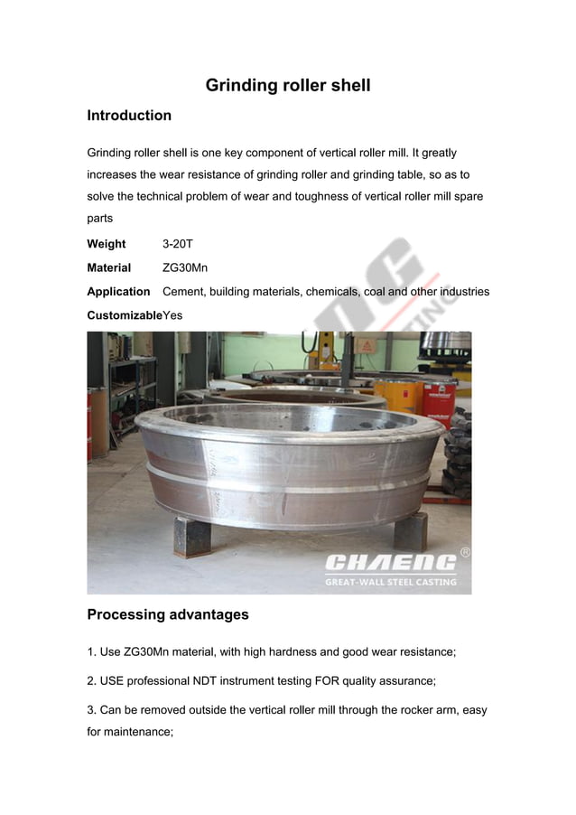 Grinding roller shell | PDF
