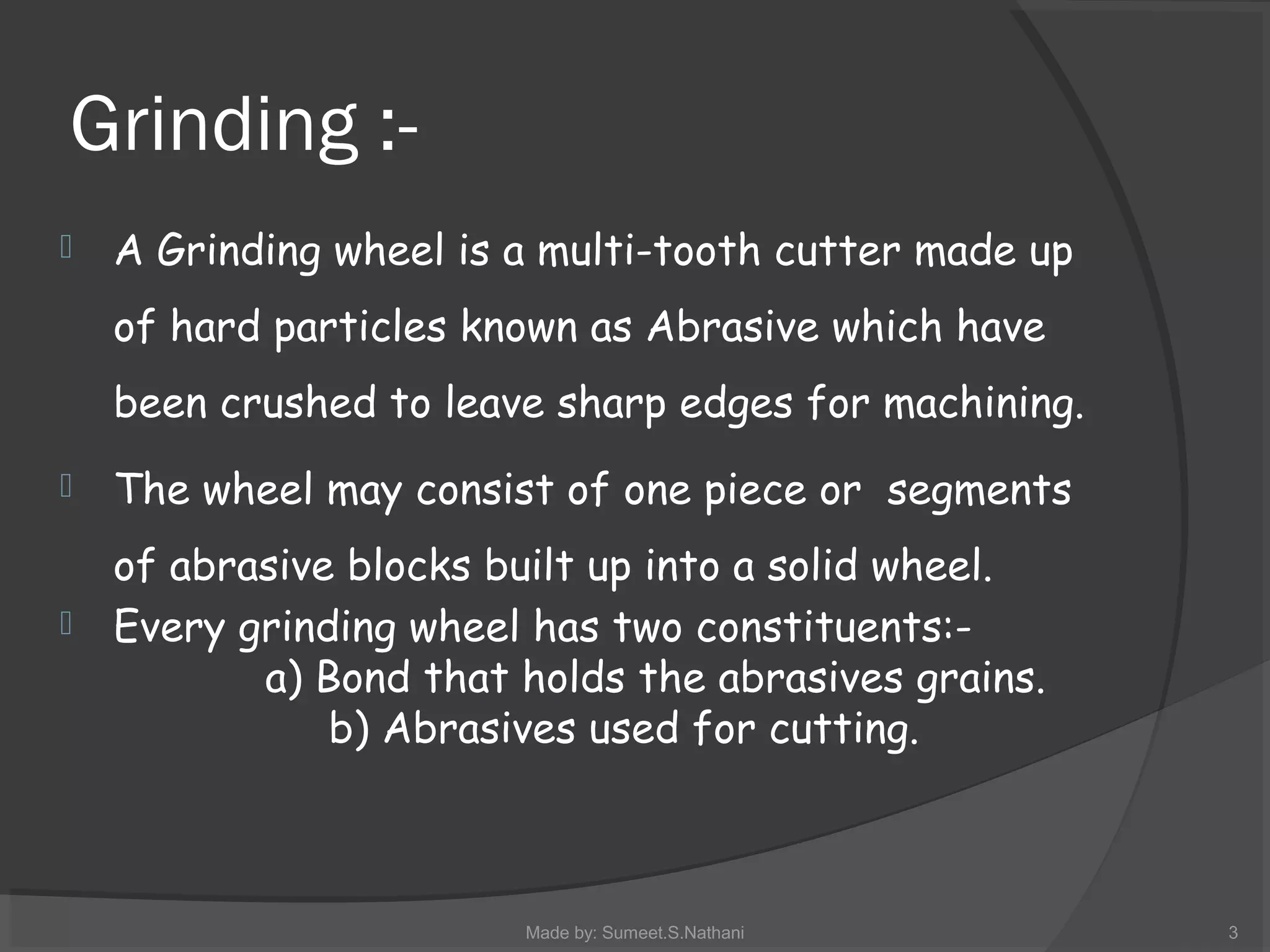 Grinding wheel | PPT