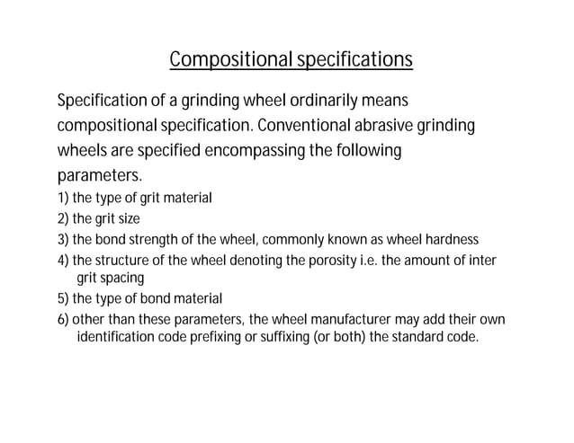 Grinding wheel designation and selection | PDF