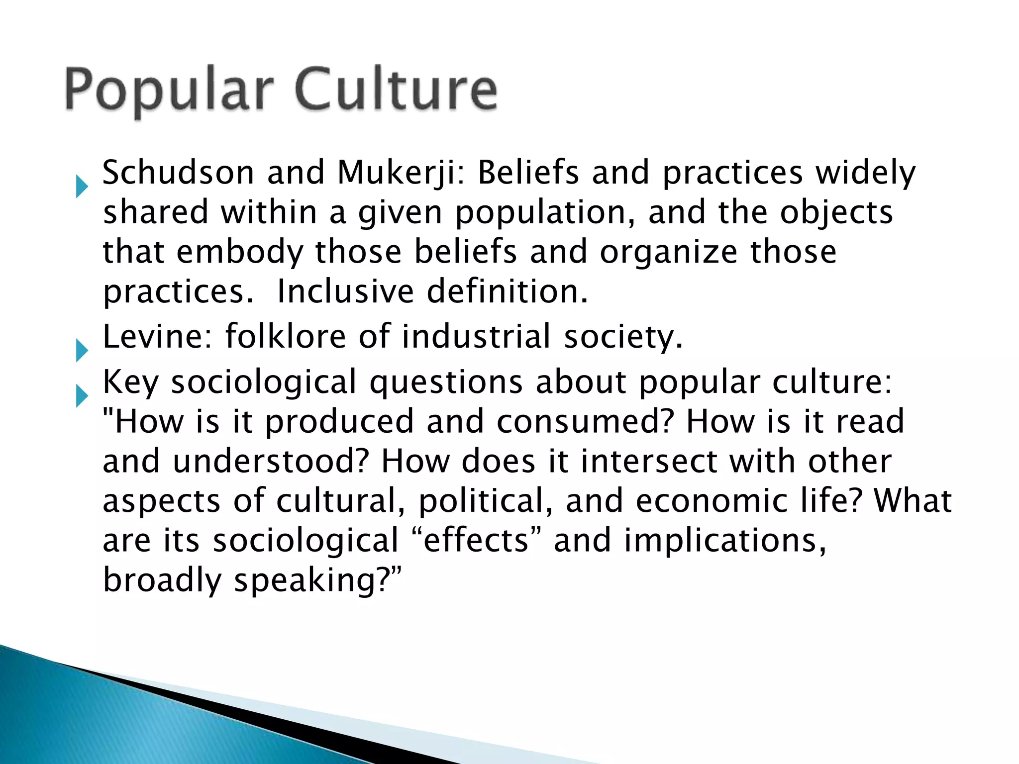 Laura Grindstaff: Culture and Popular Culture | PPTX