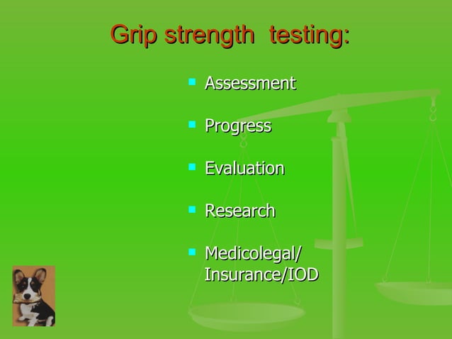 Hand Therapy - Grip Strength Measurement | PPT