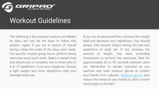 Quick and Easy 5 Day Workout Routines that Get You in Shape | PDF