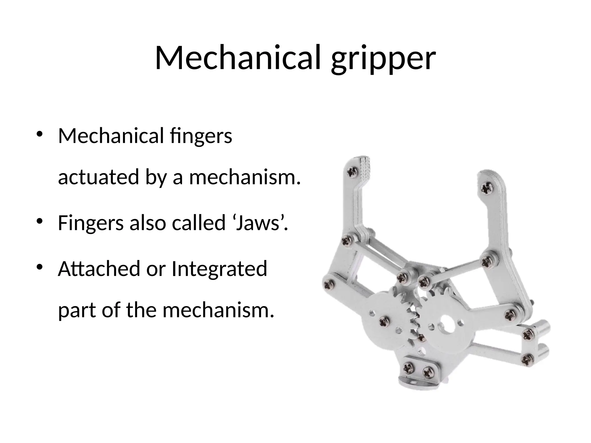 Gripper mechanism for Robotic arm design .ppt