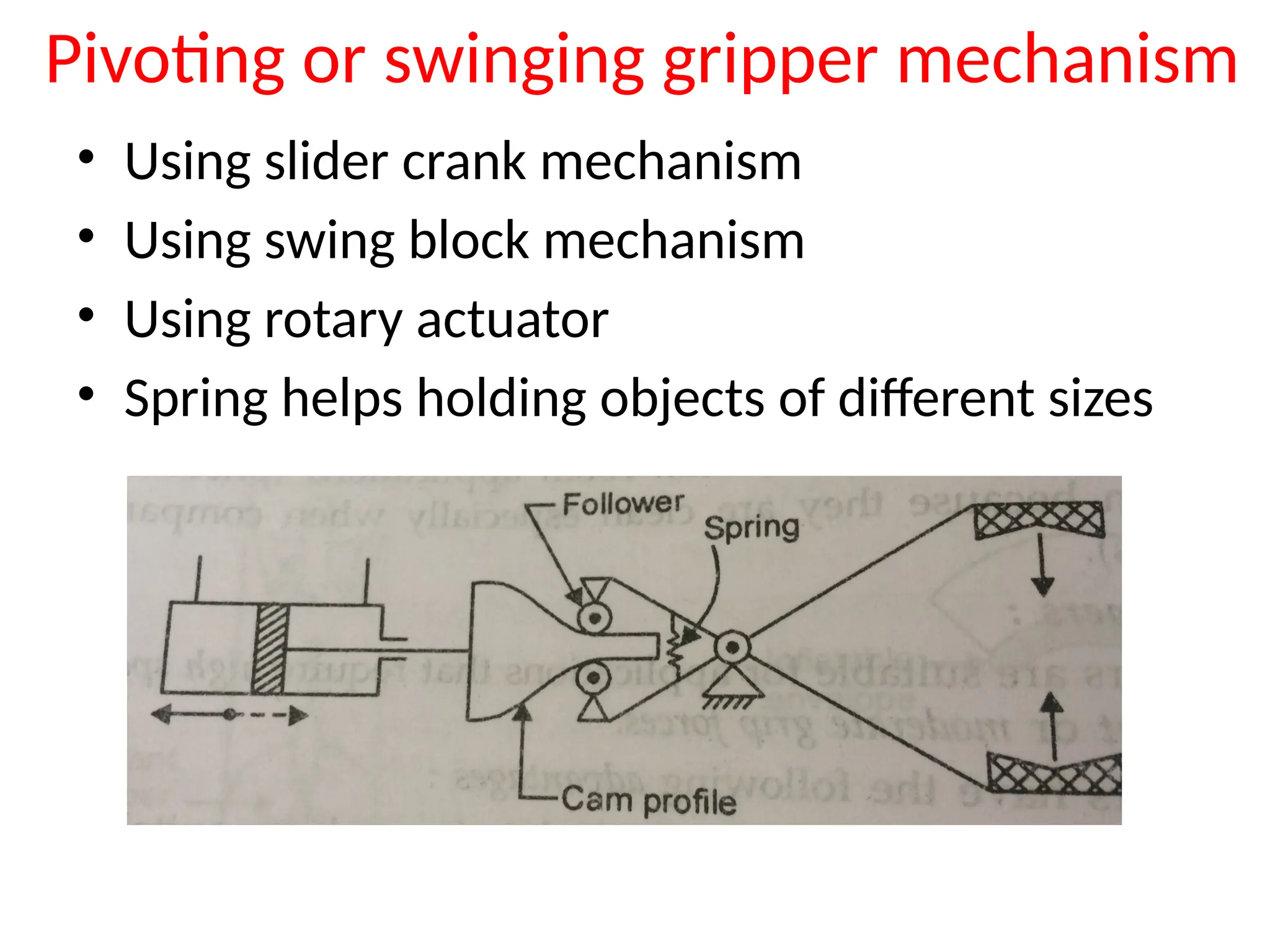 Gripper mechanism for Robotic arm design .ppt