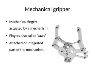 Gripper mechanism for Robotic arm design .ppt